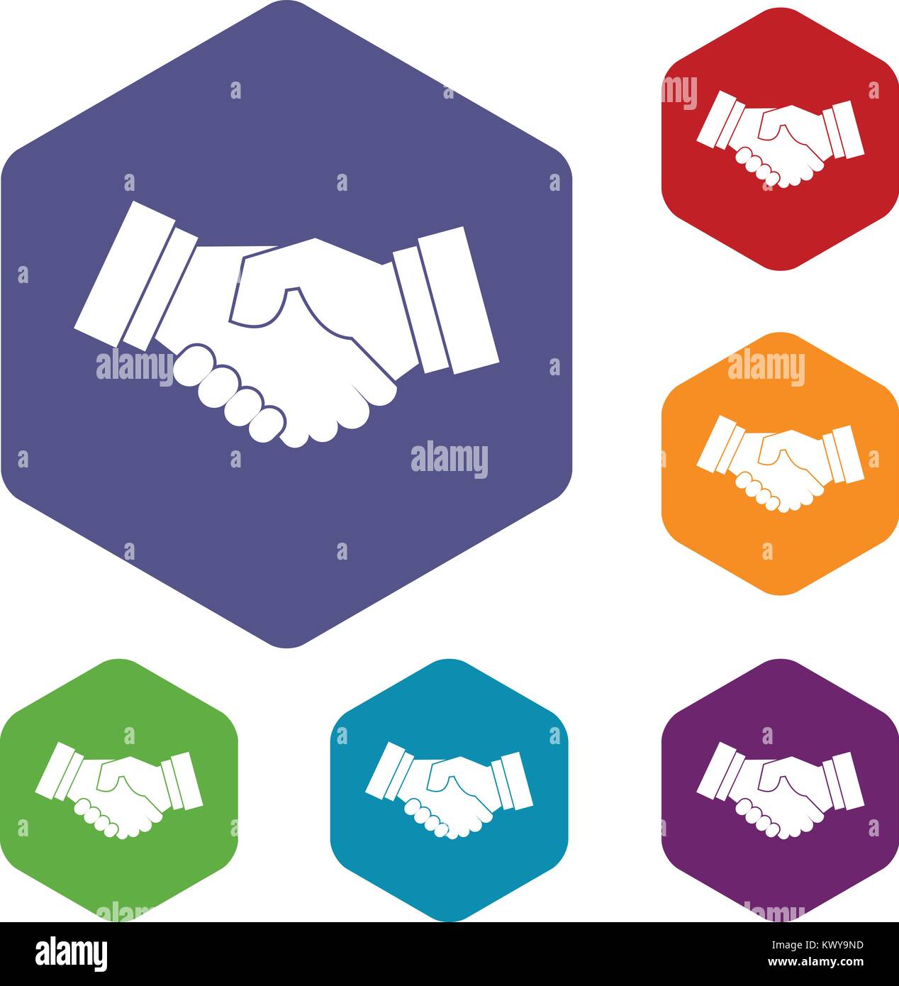 Handshake icons set Stock Vector Image & Art - Alamy