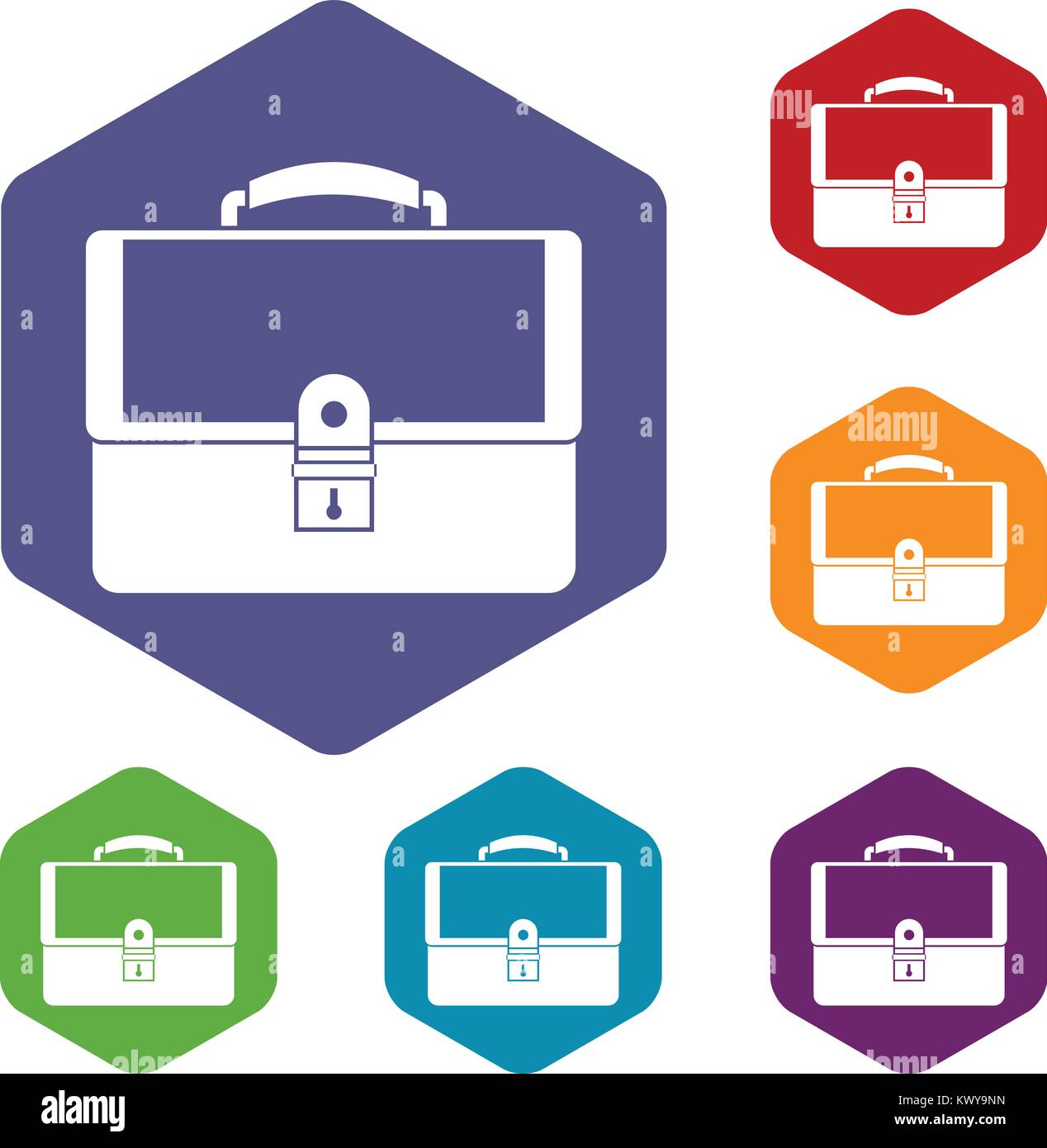 Briefcase icons set Stock Vector Image & Art - Alamy