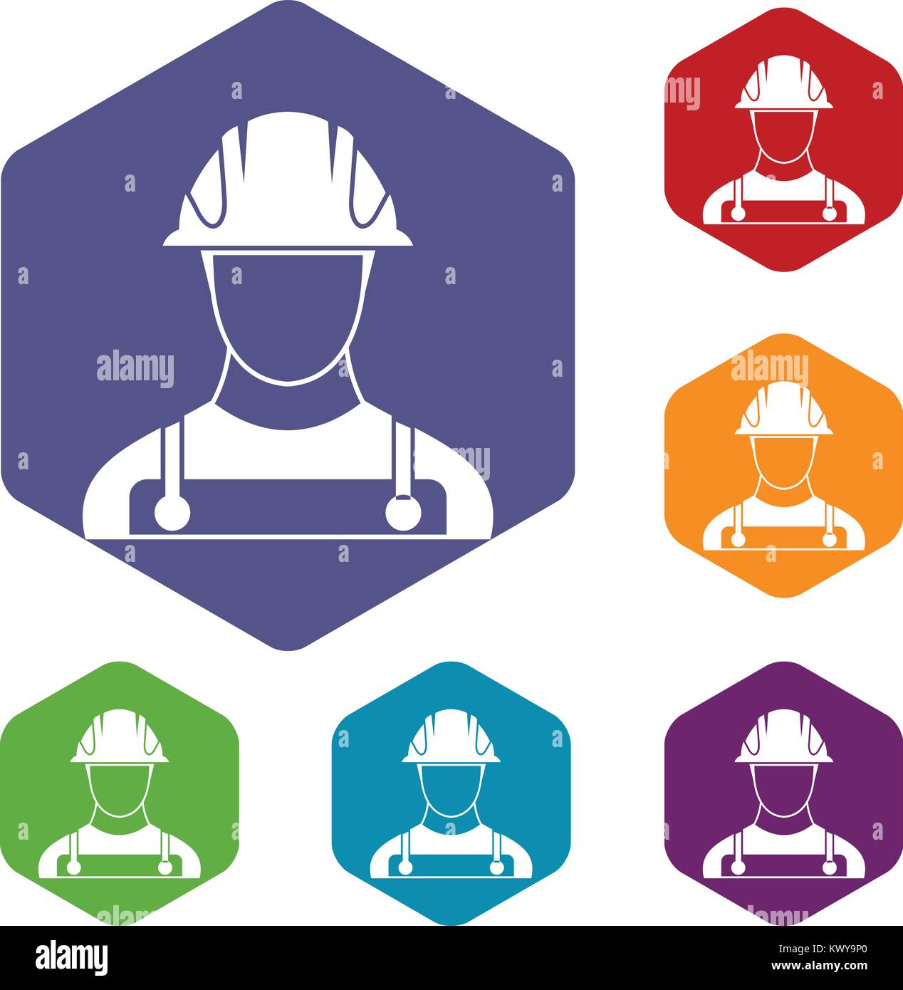 Builder icons set Stock Vector Image & Art - Alamy
