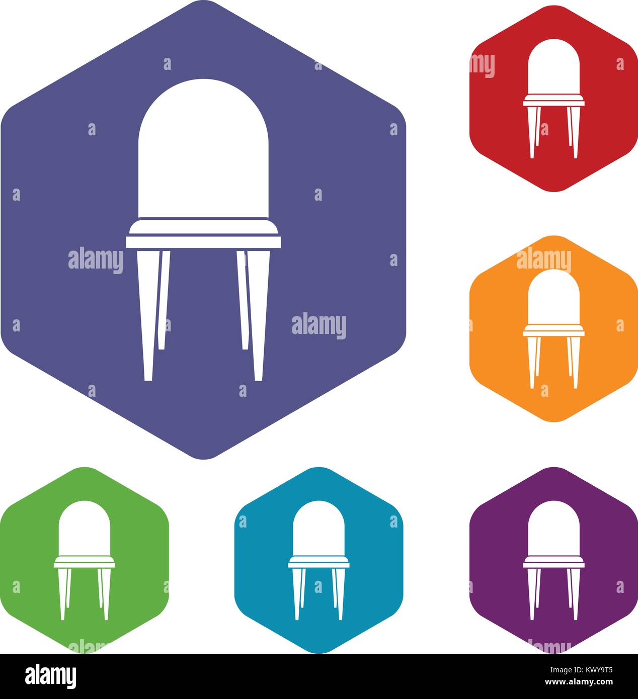 Chair icons set Stock Vector Image & Art - Alamy