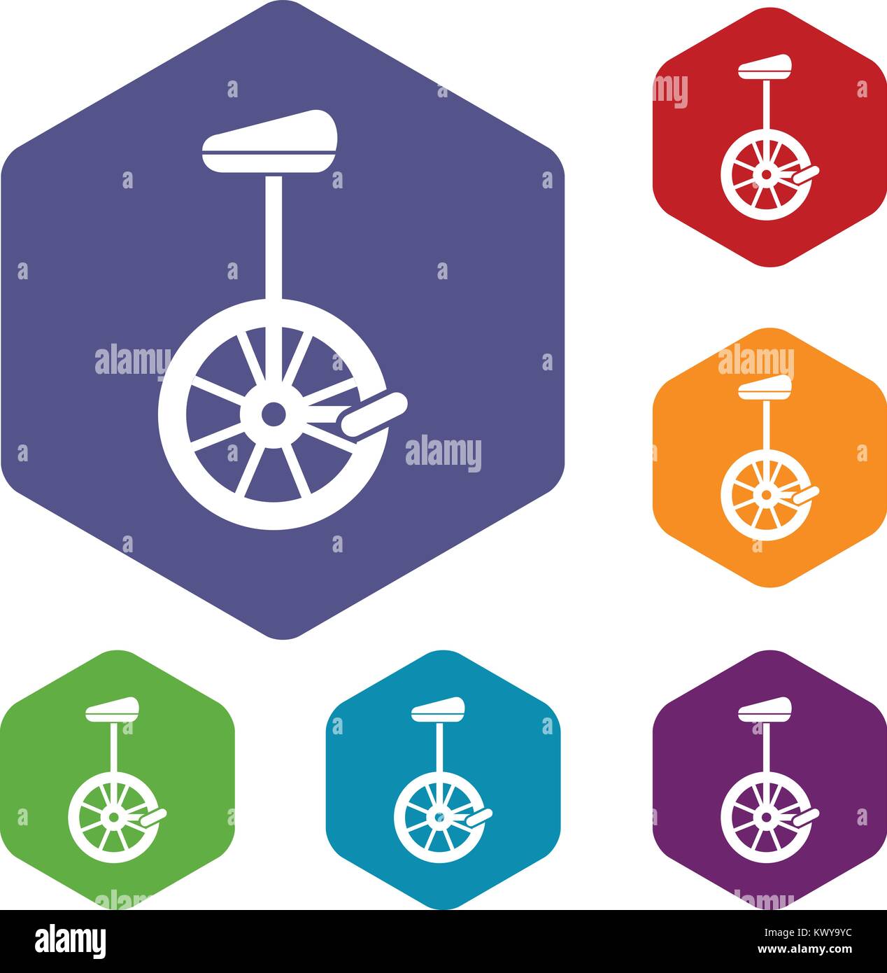 Unicycle icons set Stock Vector Image & Art - Alamy
