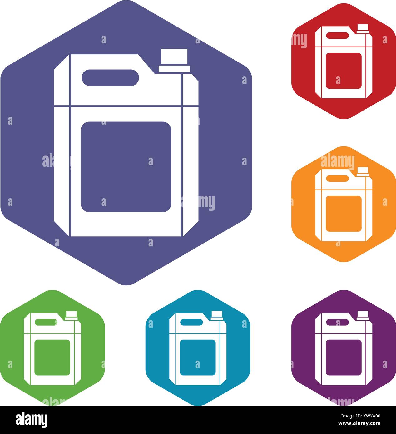 Plastic jerry can icons set Stock Vector Image & Art - Alamy