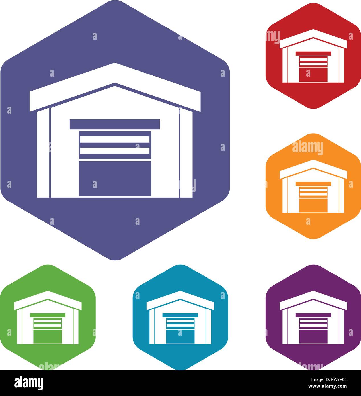 Garage icons set Stock Vector Image & Art - Alamy