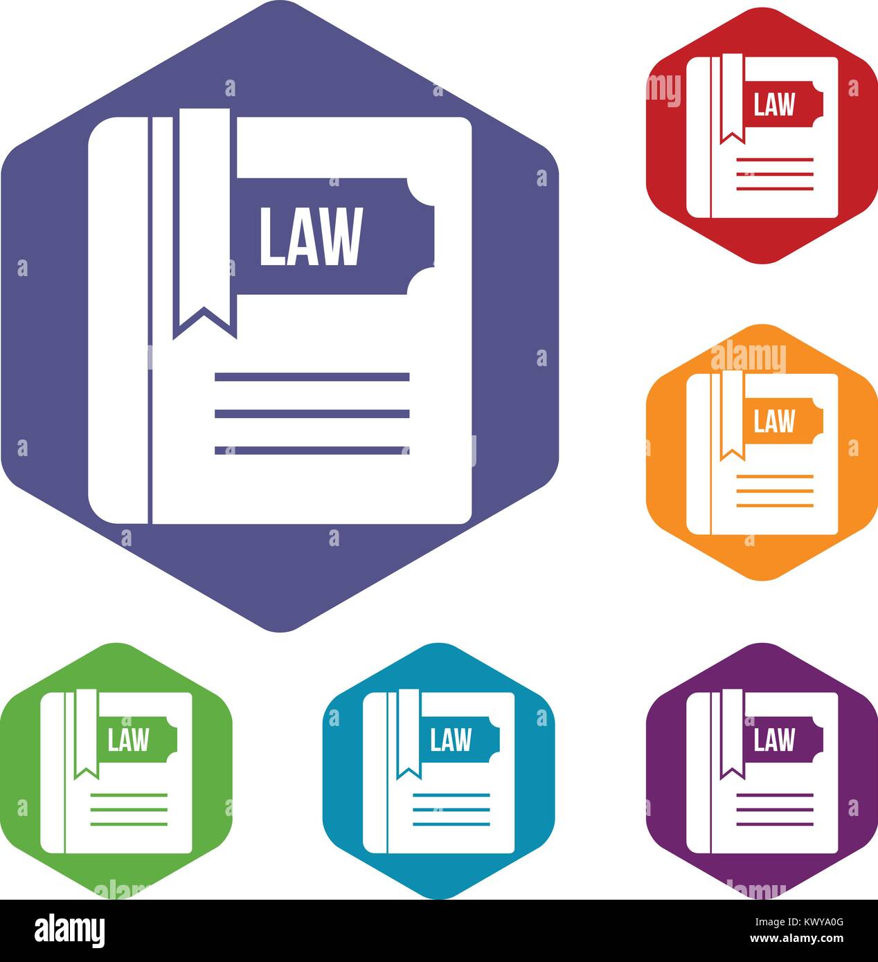 Law book icons set Stock Vector Image & Art - Alamy