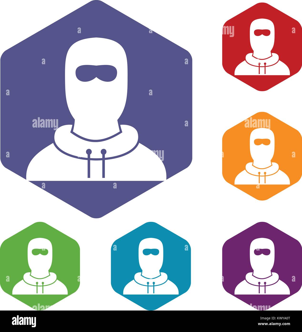 Criminal man in balaclava Stock Vector Images - Alamy