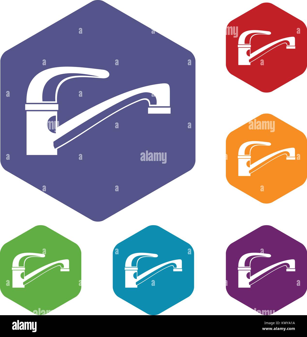 Water tap icons set Stock Vector Image & Art - Alamy
