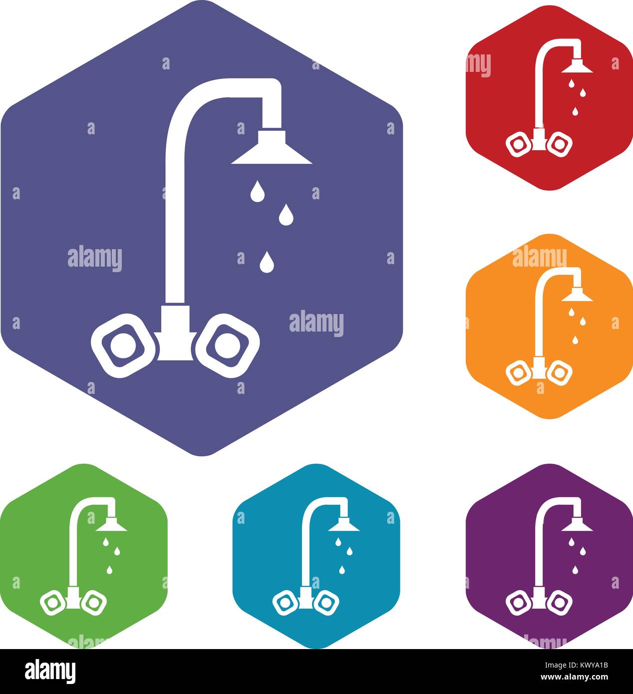 Dripping tap icons set Stock Vector Image & Art - Alamy