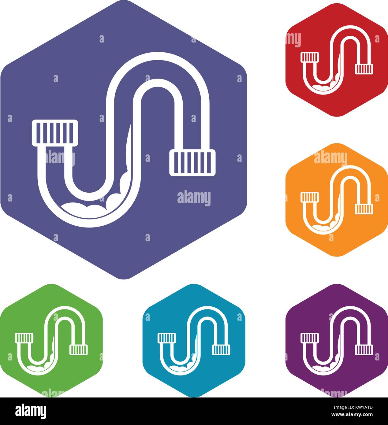 Blocked pipe toilet Stock Vector Images - Alamy