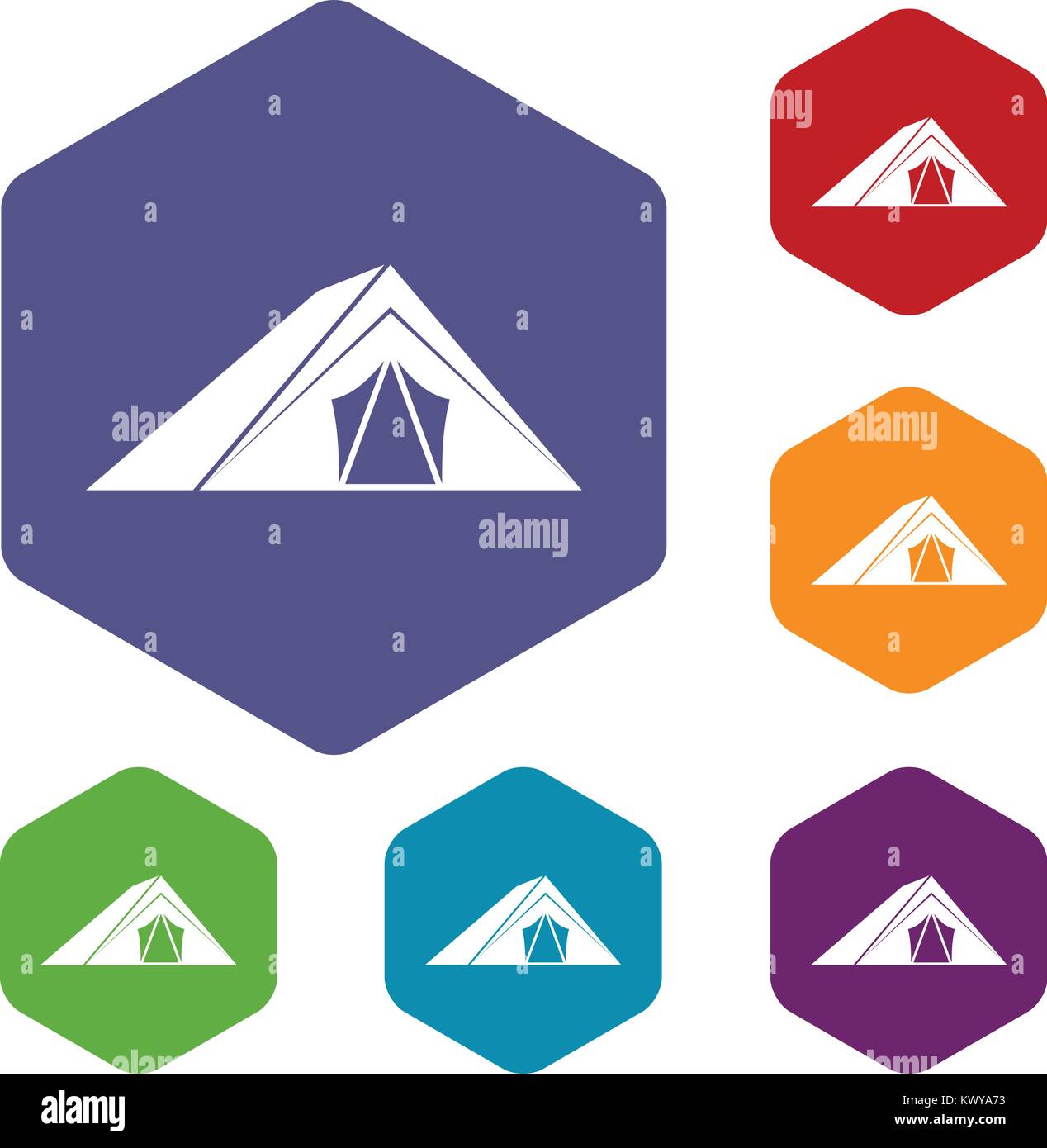 Tent icons set Stock Vector Image & Art - Alamy