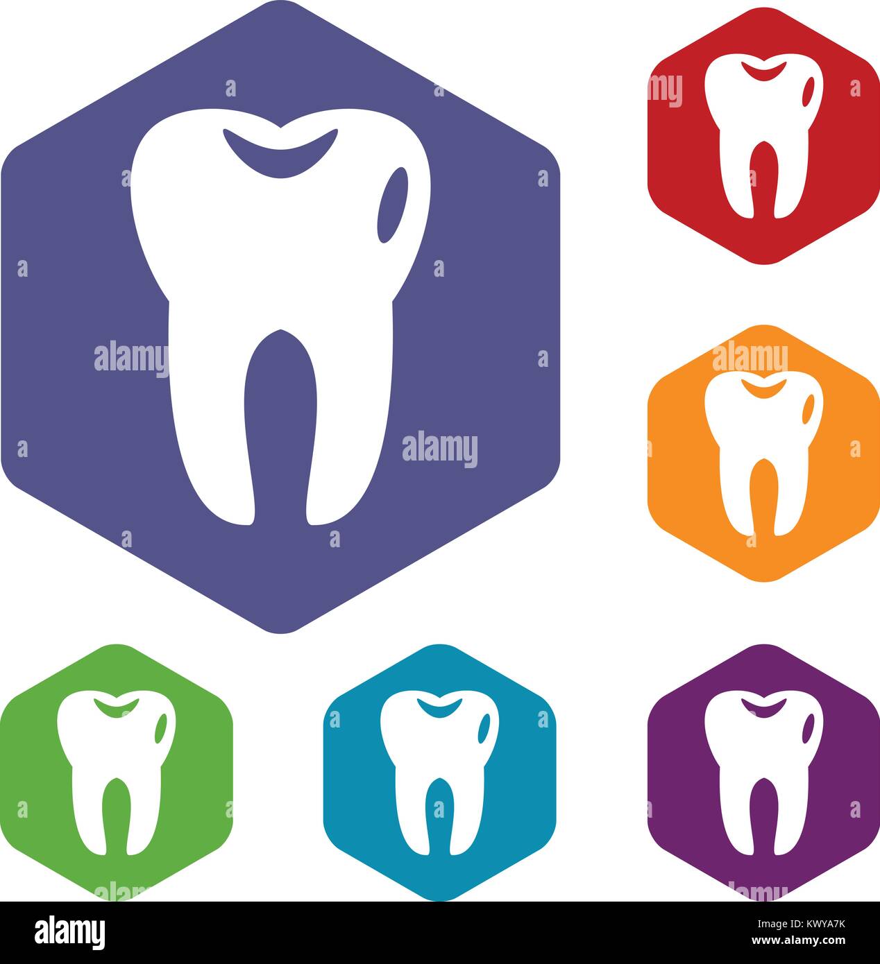 Tooth icons set Stock Vector Image & Art - Alamy