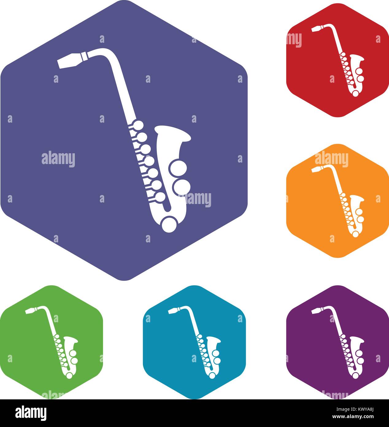 Saxophone icons set Stock Vector Image & Art - Alamy