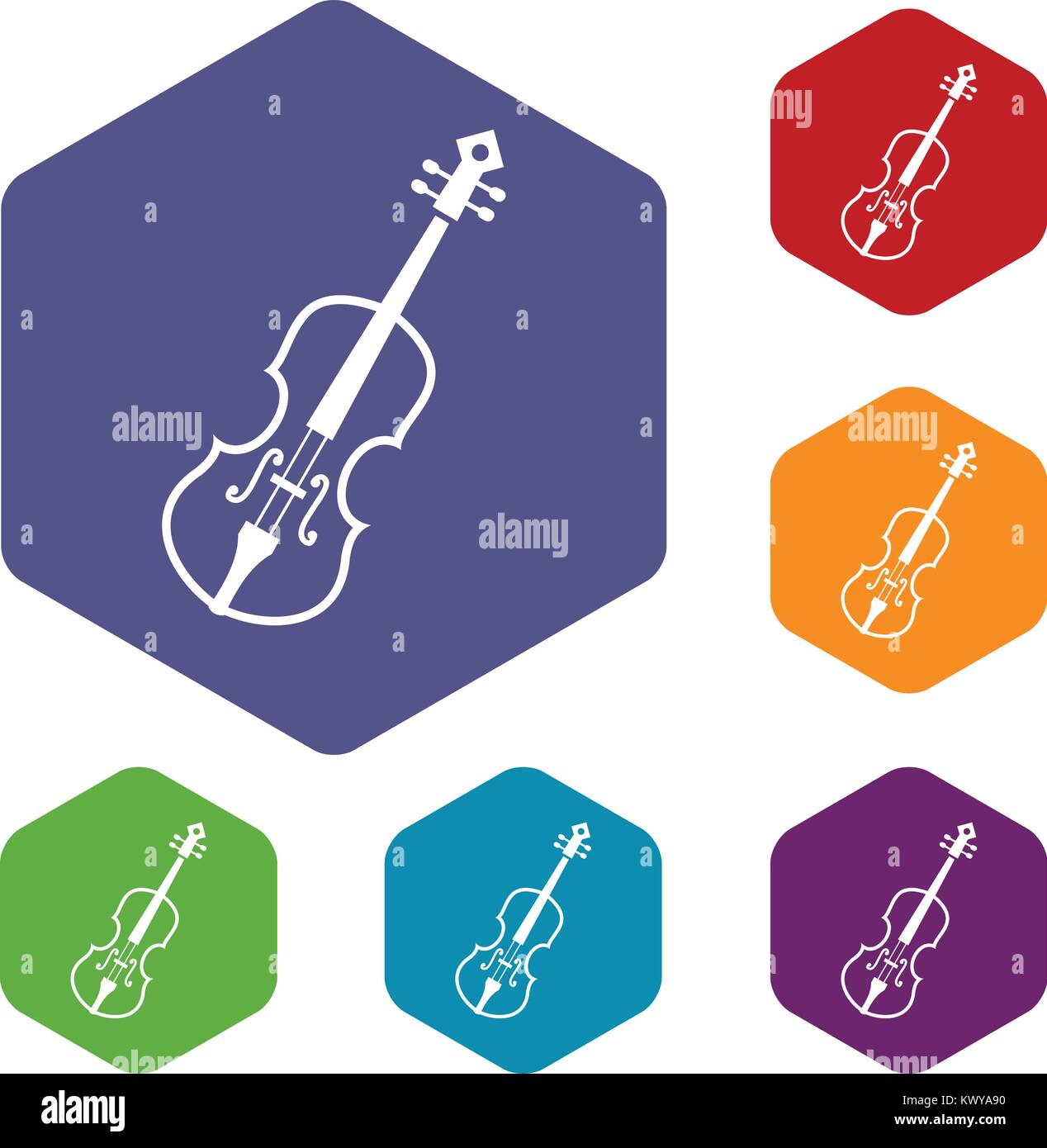 Cello icons set Stock Vector Image & Art - Alamy
