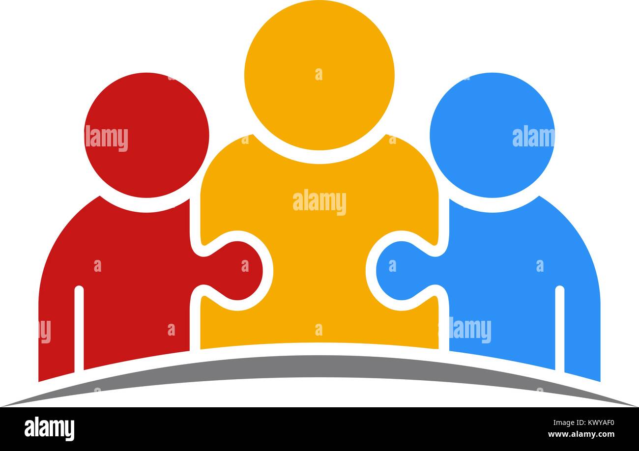 Teamwork Puzzle Logo