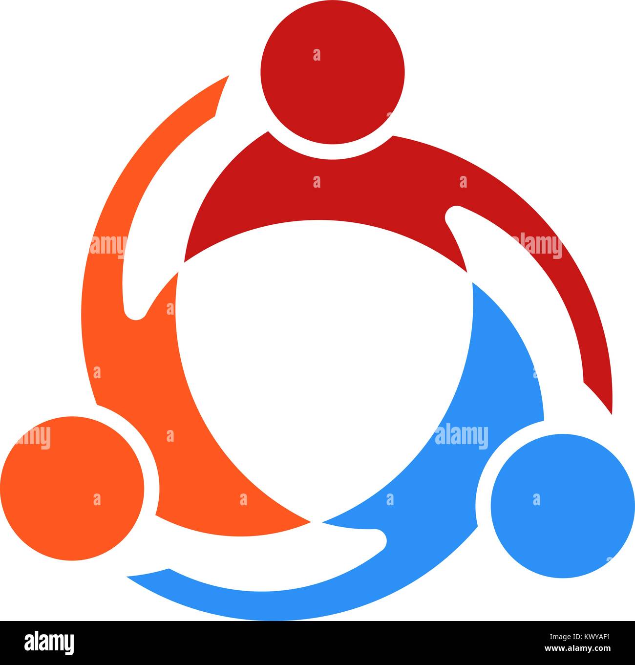 Three People Swirl Vector Logo Illustration Stock Vector Image & Art ...