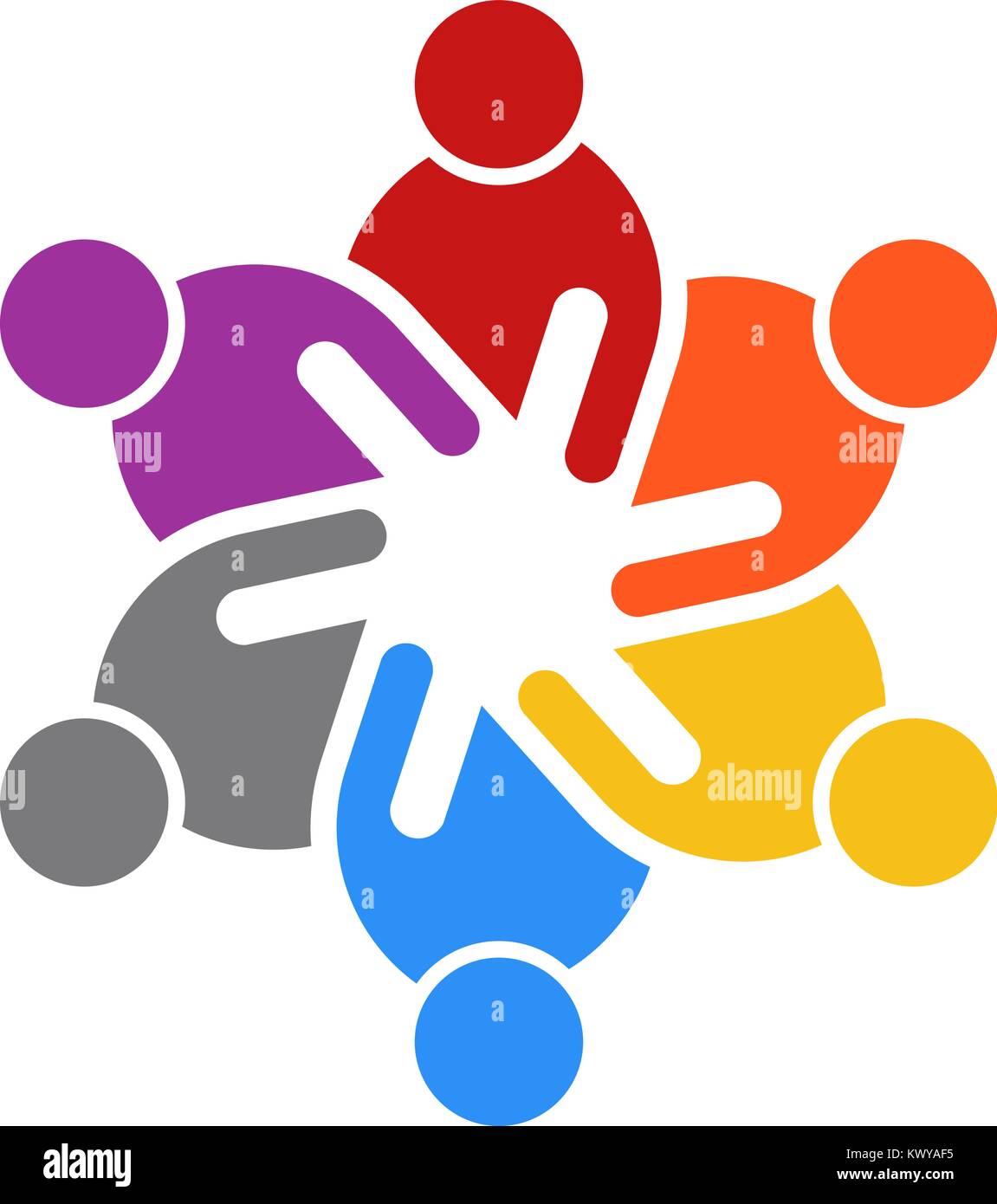 Business People Meeting of Six People. Logo Vector Stock Vector Image ...
