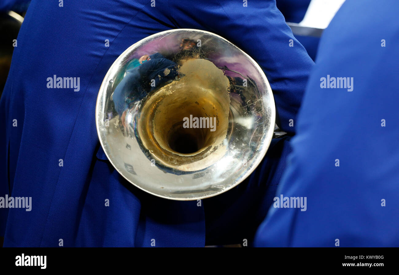 Wind instrument. Trumpet. Music Tube Stock Photo - Alamy
