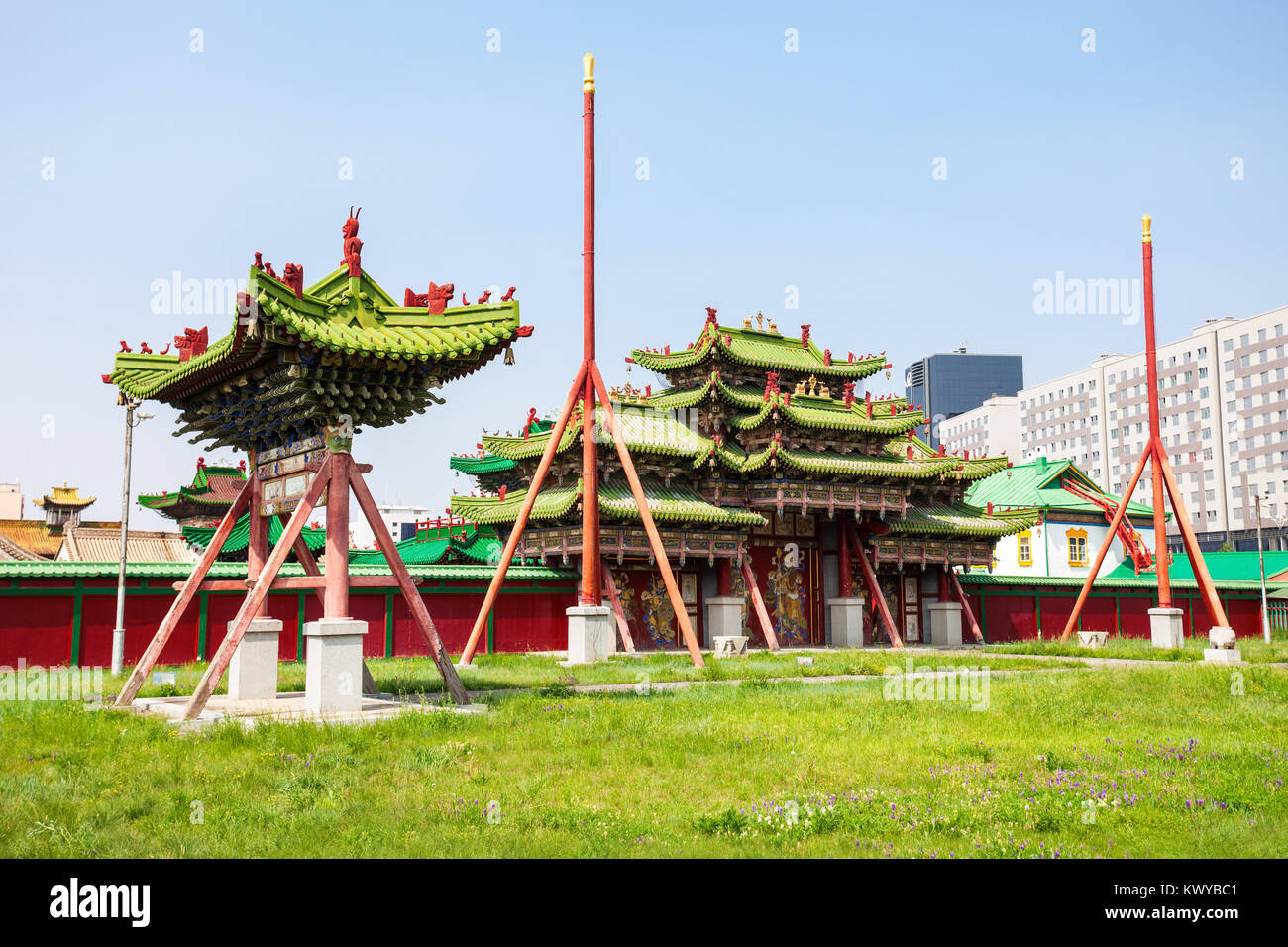 The Winter Palace of the Bogd Khan Museum is located in southern ...