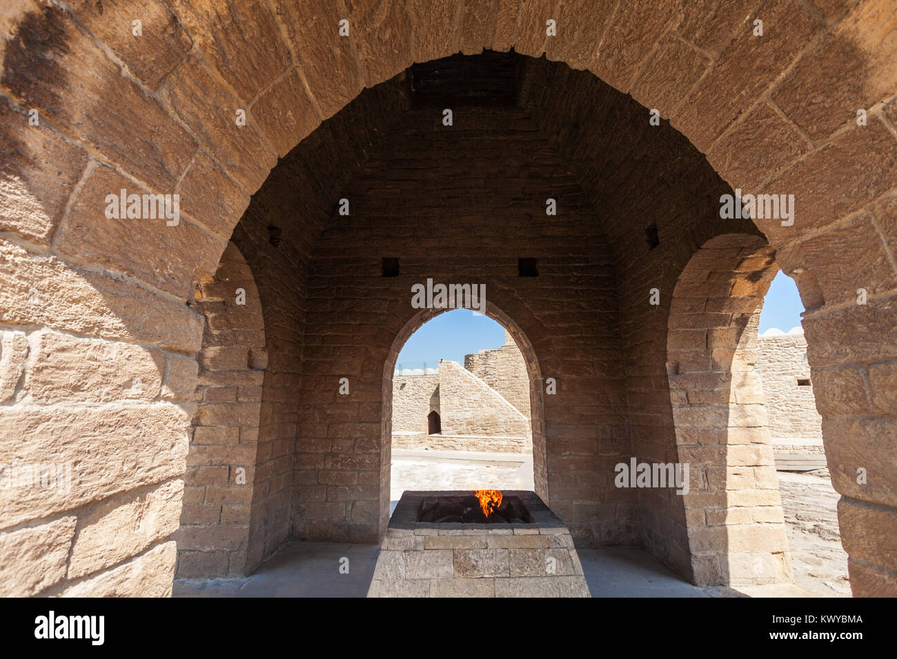 The Baku Ateshgah or Fire Temple of Baku is a temple in Surakhani near ...