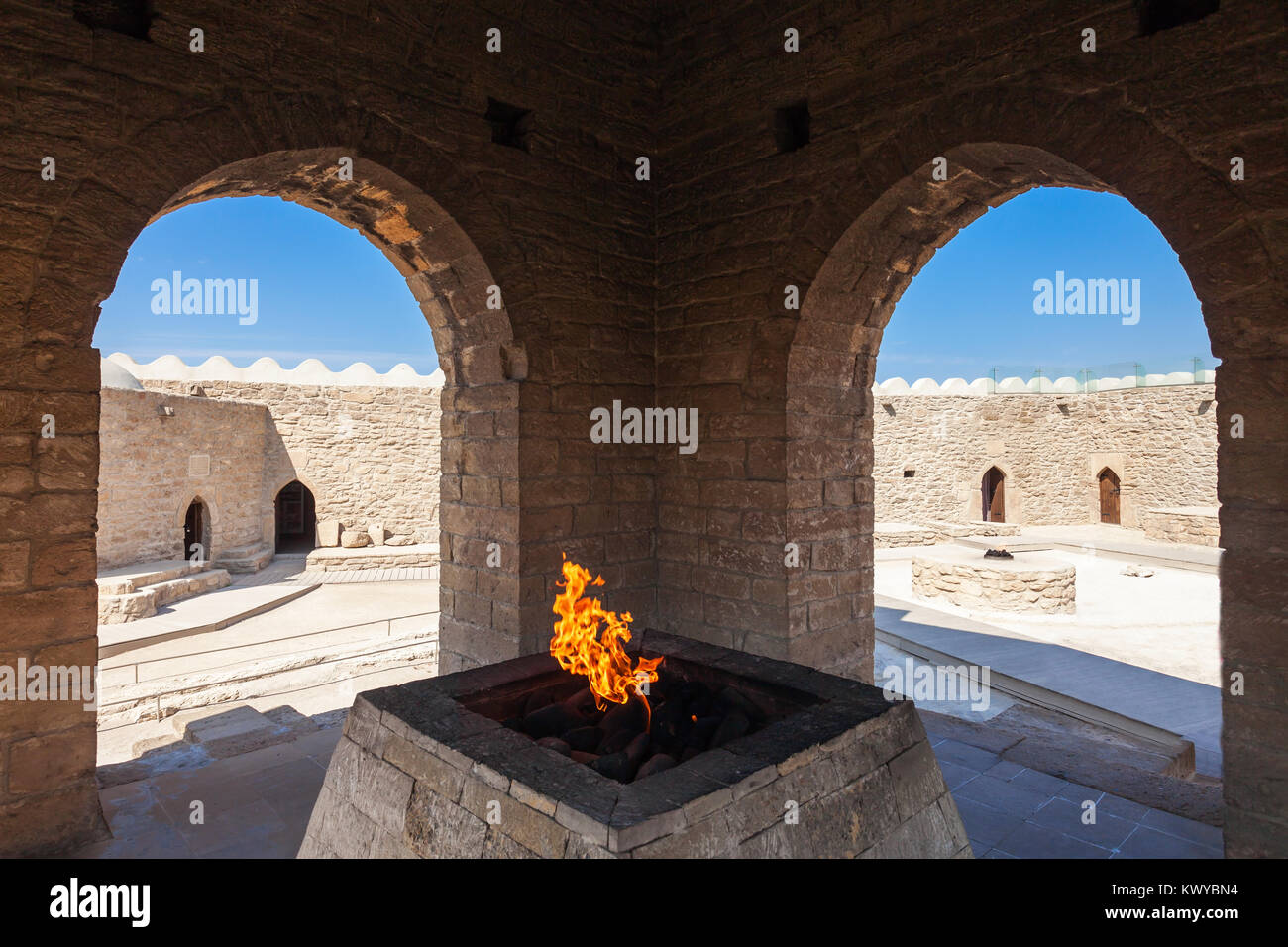 The Baku Ateshgah or Fire Temple of Baku is a temple in Surakhani near ...
