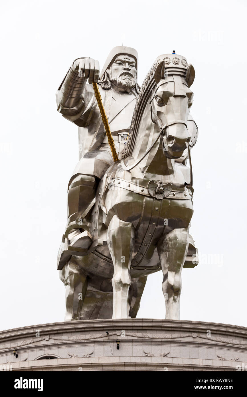 The Genghis Khan Equestrian Statue is a 40 metre tall statue of Genghis ...