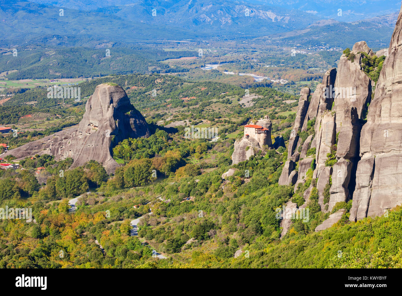The Monastery of St. Nicholas Anapausas at Meteora. Meteora is one of ...