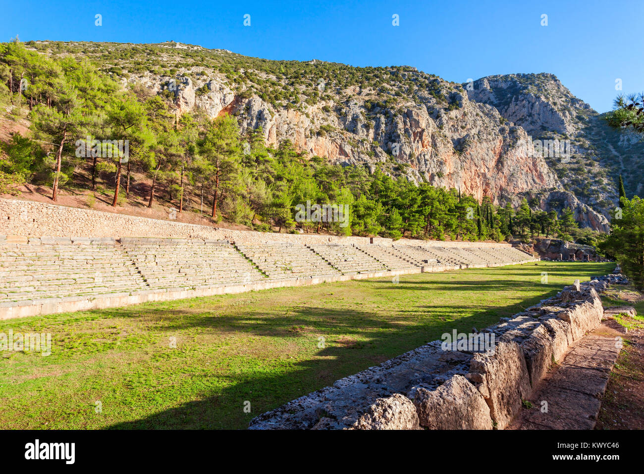 The Stadium of Delphi lies on the highest spot of the Archaeological ...