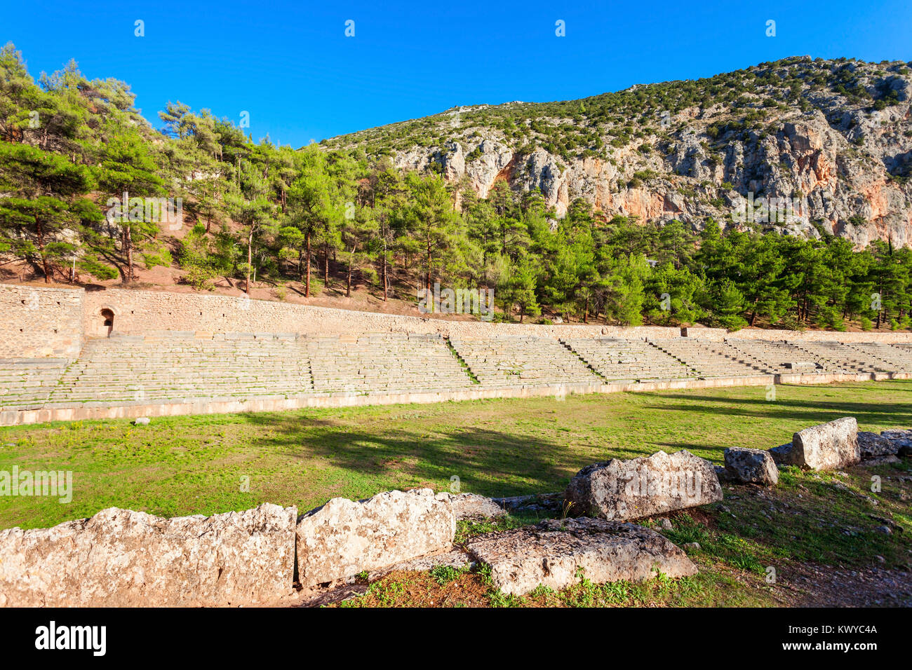 The Stadium of Delphi lies on the highest spot of the Archaeological ...