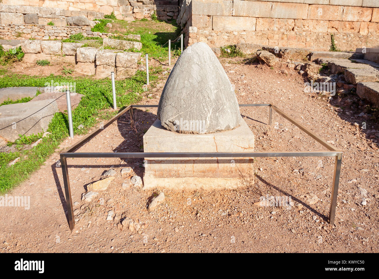 The Sacred Omphalos Stone, Navel of the World, in other words, the ...