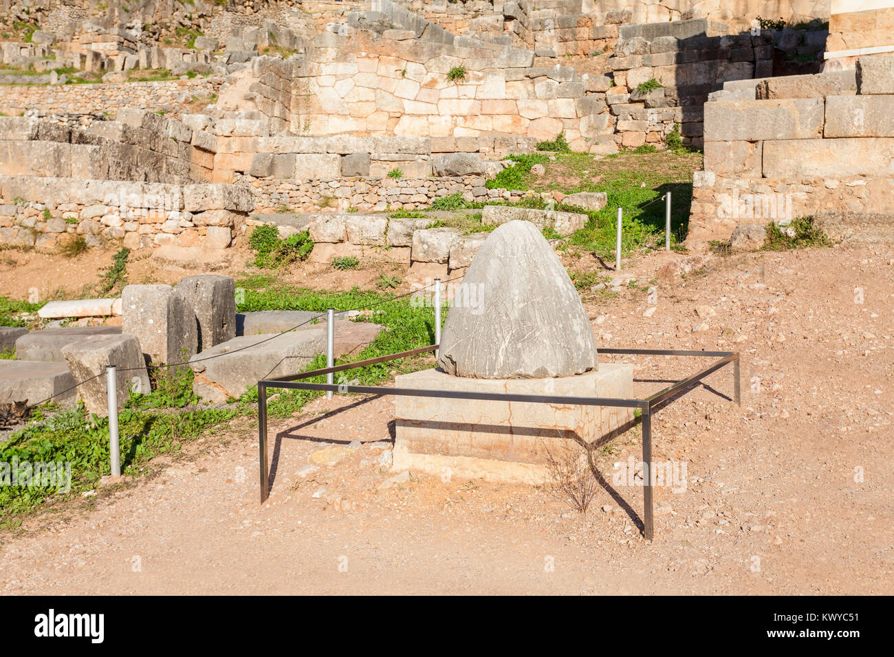 The Sacred Omphalos Stone, Navel of the World, in other words, the ...