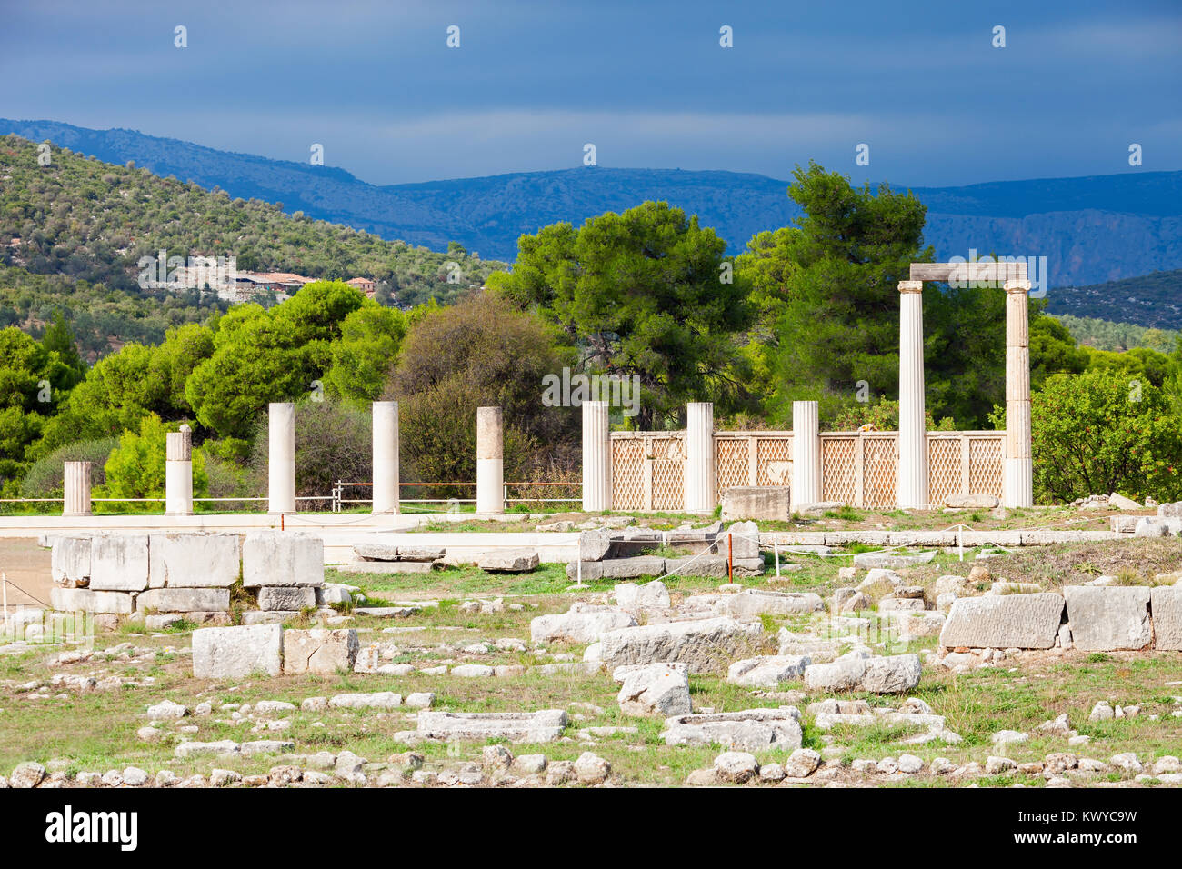 The Sanctuary Of Asklepios ruins at the Epidaurus in Greece. Epidaurus ...