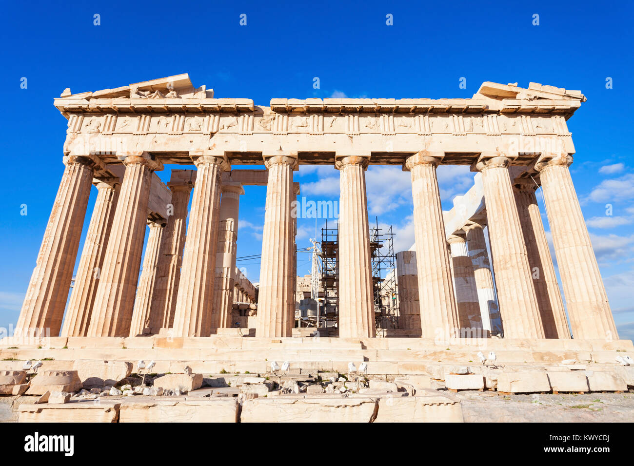 The Parthenon is a former greek temple on the Athenian Acropolis in Greece, dedicated to the ...