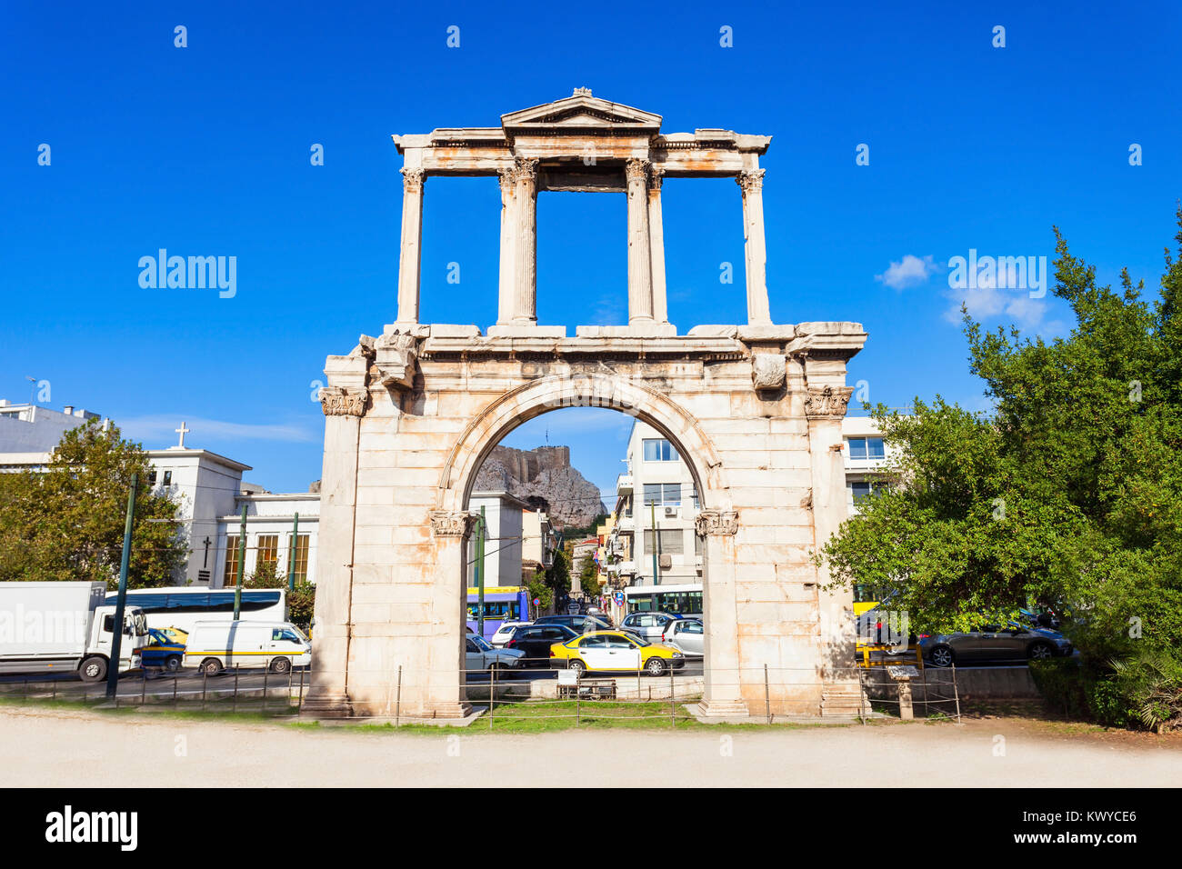 The Arch of Hadrian or Hadrian's Gate is a monumental gateway ...