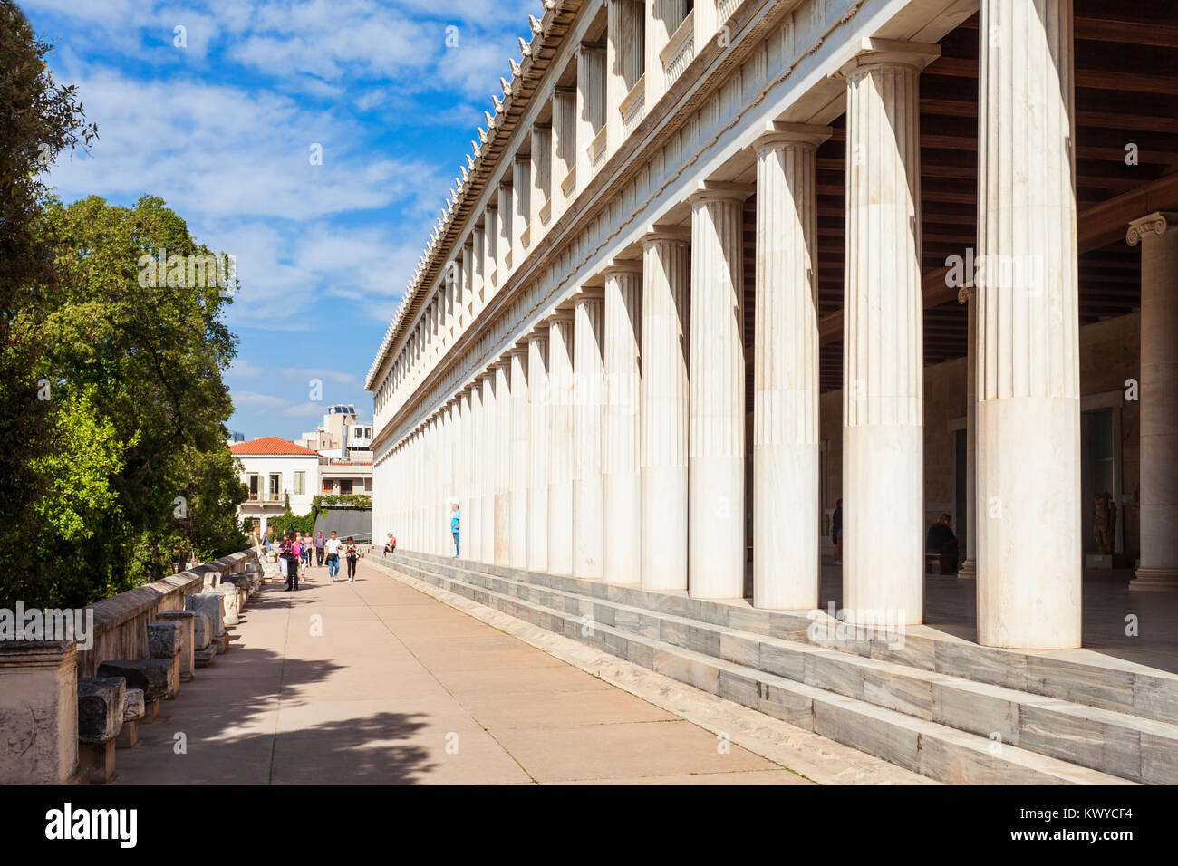 The Stoa of Attalos or Attalus was a stoa in the Ancient Agora of ...