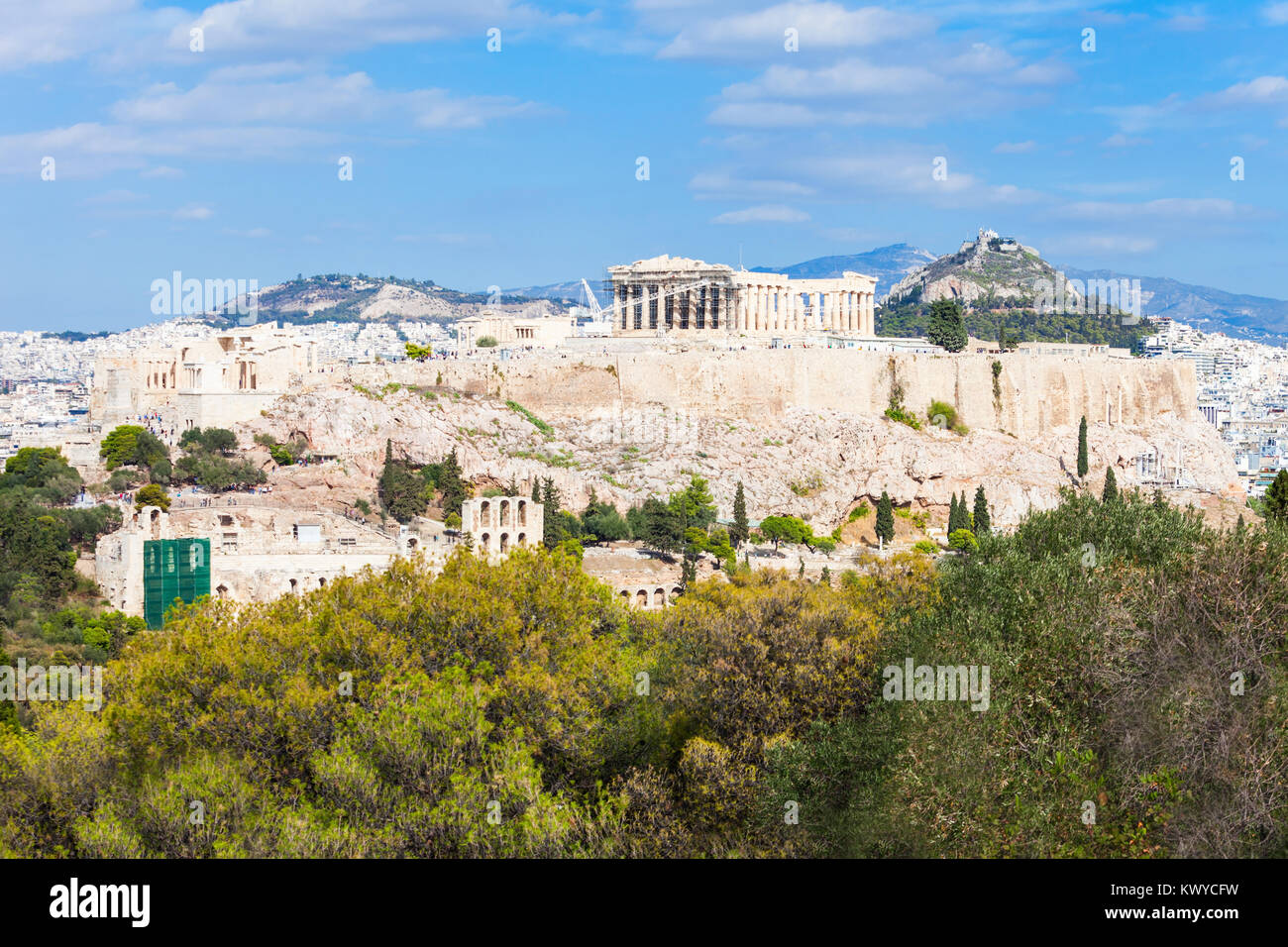 The Parthenon Temple aerial panoramic view. Parthenon Temple is a ...