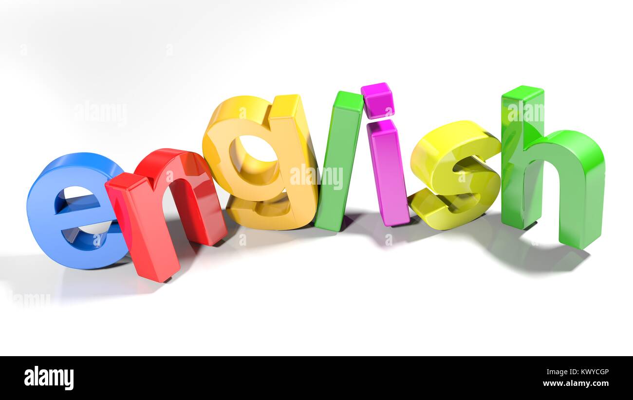 English colorful write - 3D rendering Stock Photo - Alamy English colorful write - 3D rendering Stock Photo - Alamy