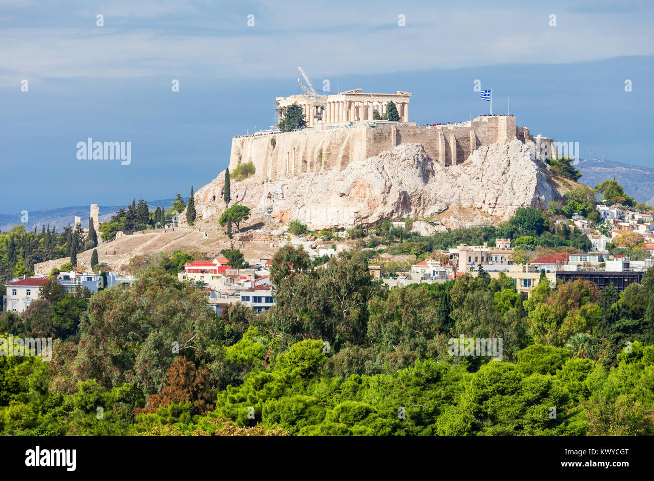 The Parthenon Temple on the Acropolis in Athens, Greece. The Acropolis ...