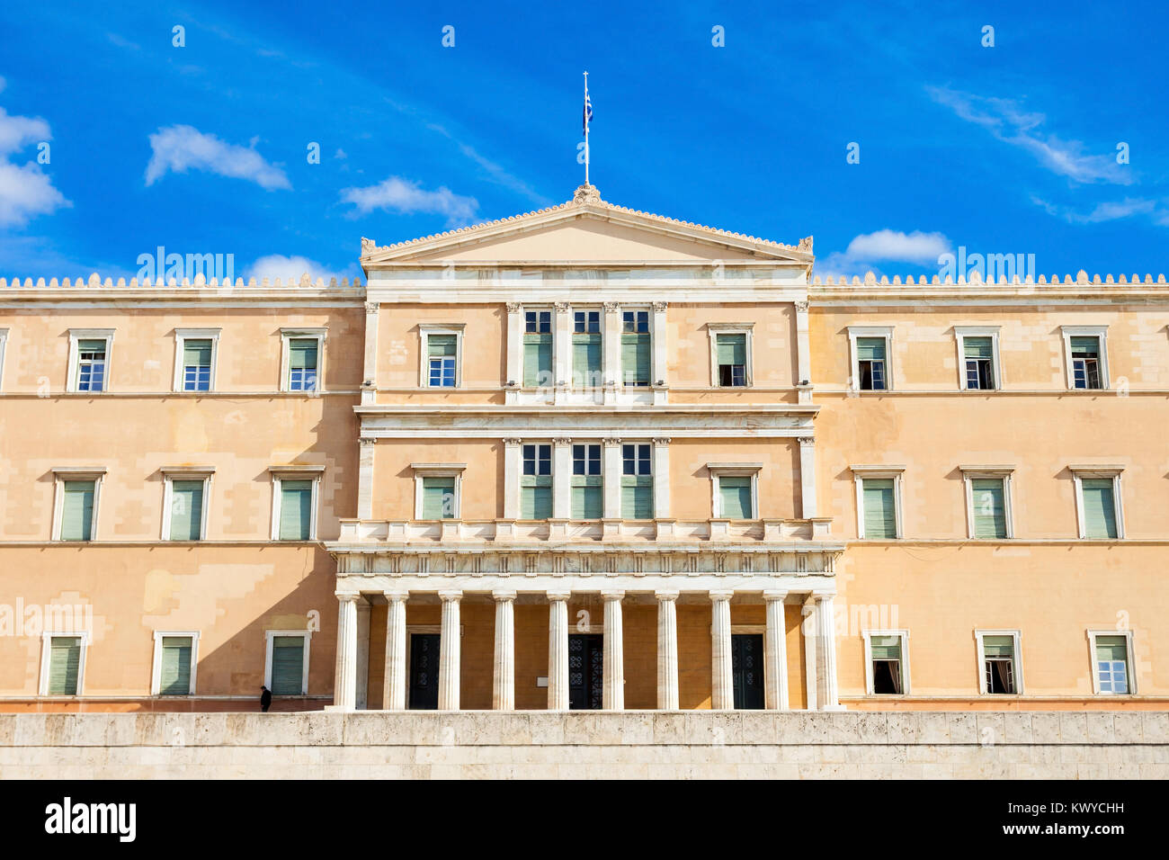 The Hellenic Parliament building on Syntagma Square in Athens, Greece ...