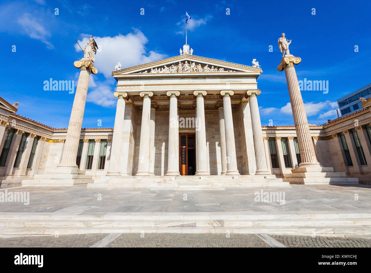 The main building of the Academy of Athens, one of Theophil Hansen's ...