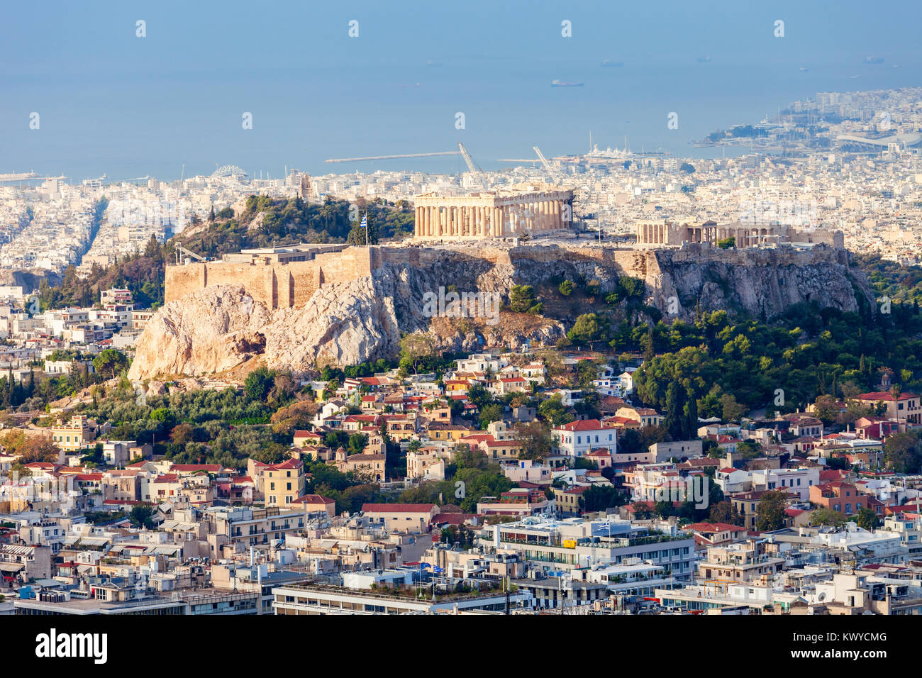 The Parthenon Temple aerial panoramic view. Parthenon Temple is a ...