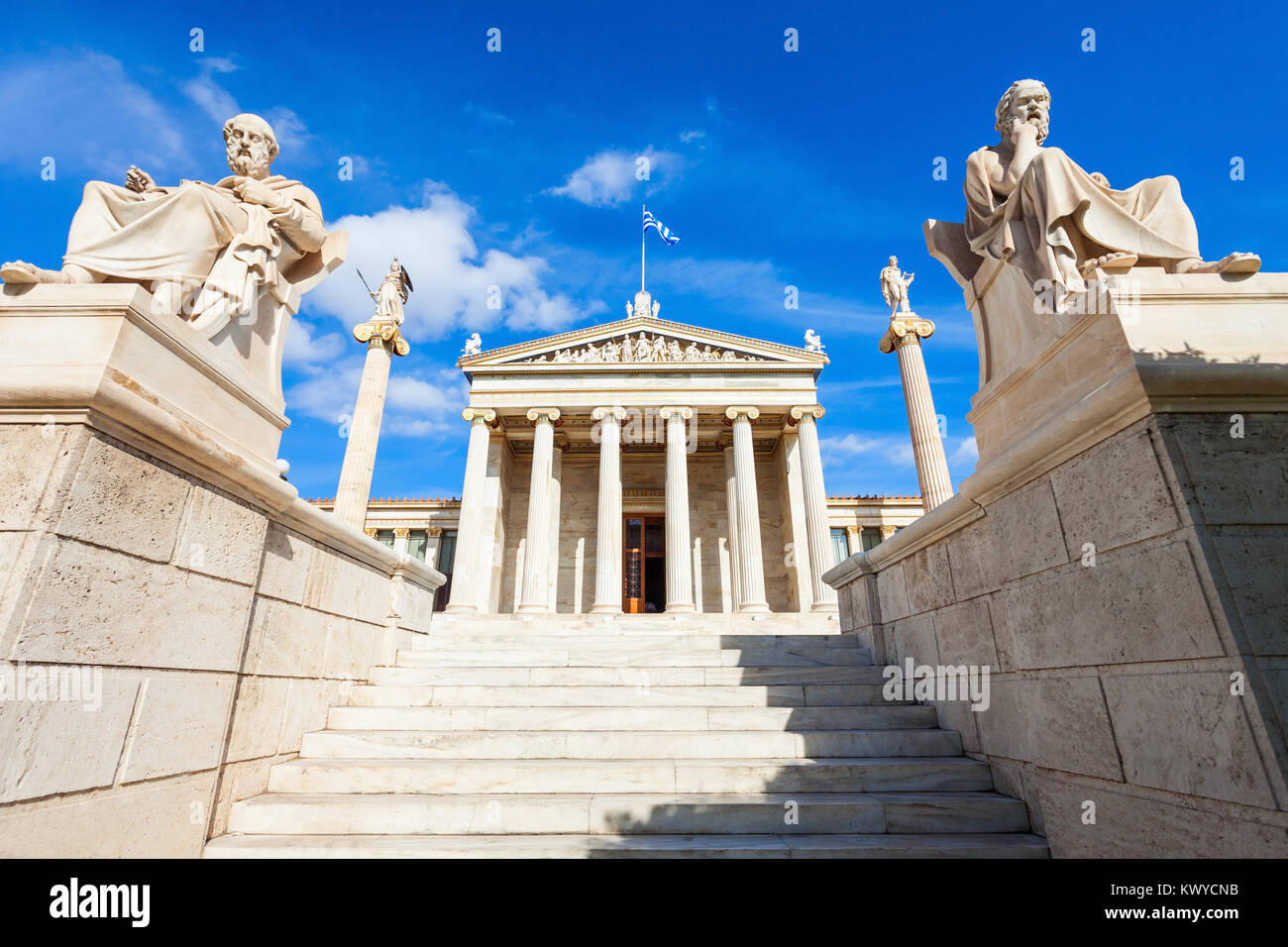 The main building of the Academy of Athens, one of Theophil Hansen's ...