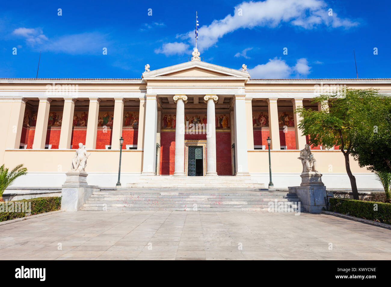 National and Kapodistrian University of Athens building in the center ...