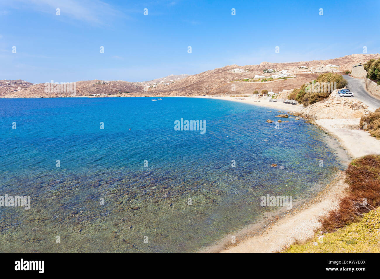 Elia beach mykonos hi-res stock photography and images - Alamy