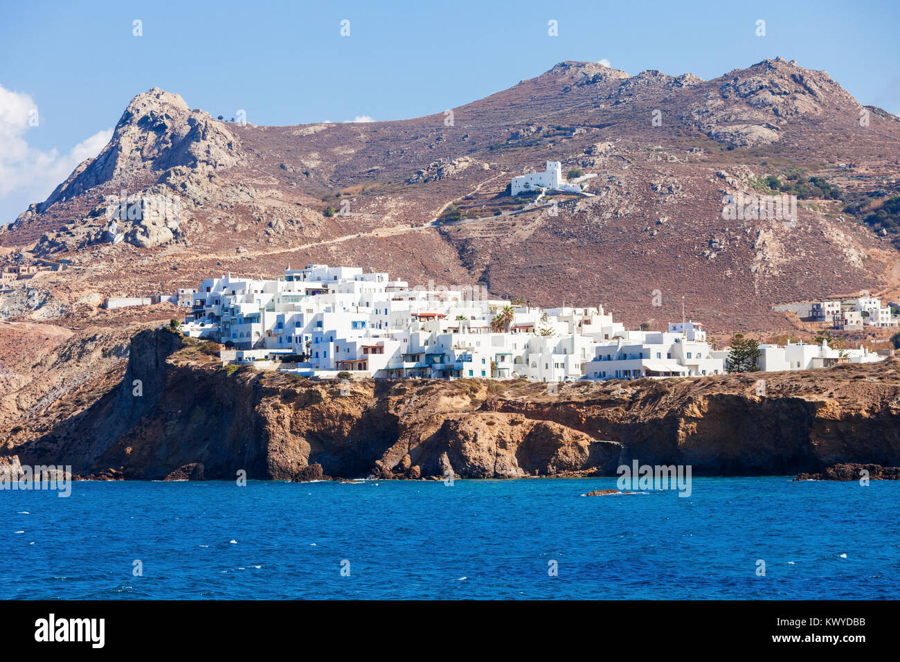 Naxos island aerial panoramic view. Naxos is the largest of the ...