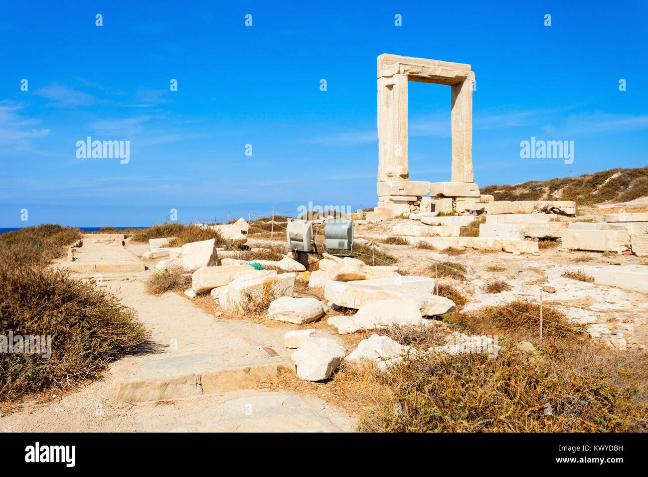 Naxos Portara or Apollo Temple entrance gate on Palatia island near ...