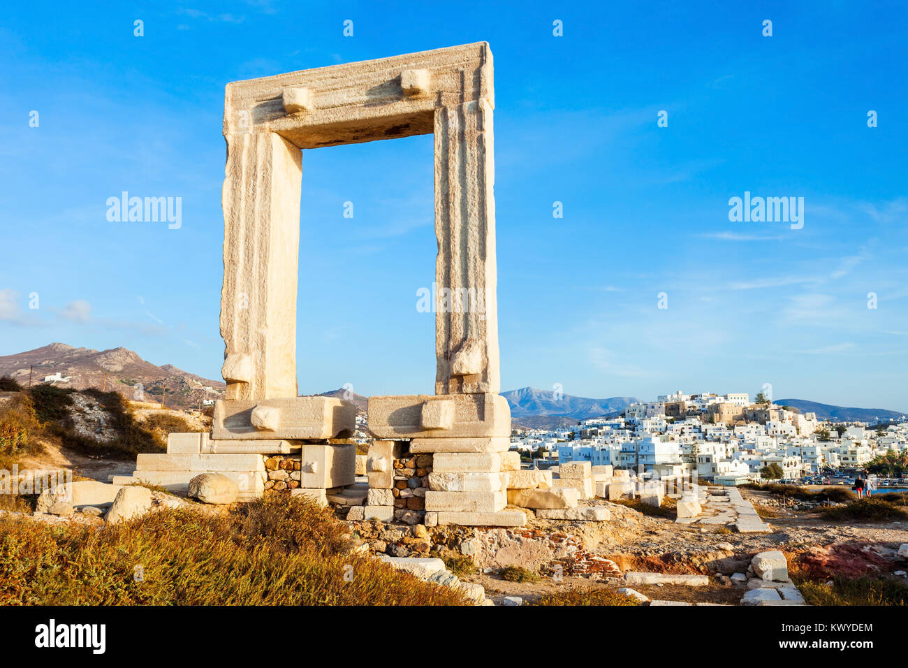Naxos Portara or Apollo Temple entrance gate on Palatia island near ...