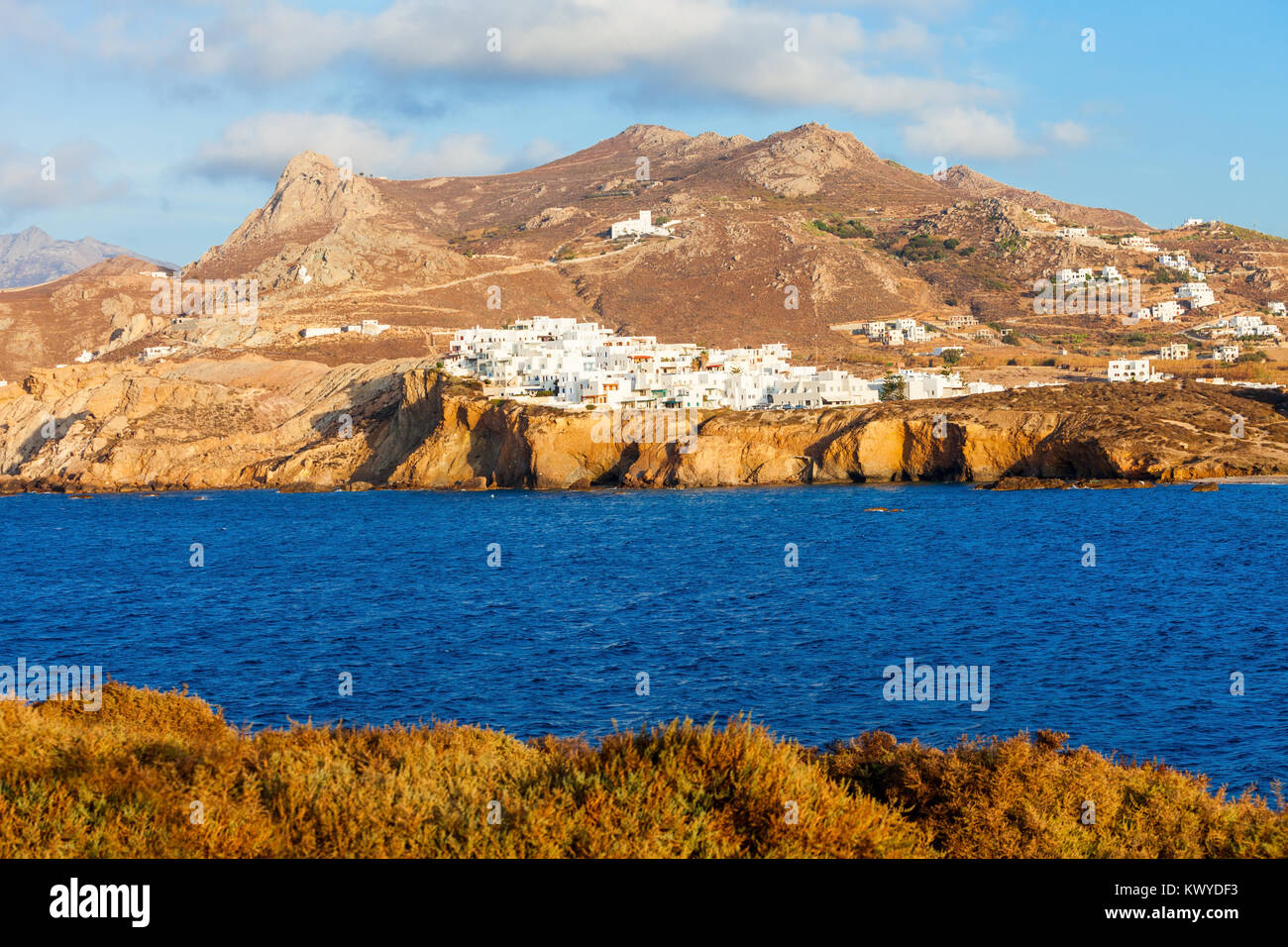 Naxos island aerial panoramic view. Naxos is the largest of the ...