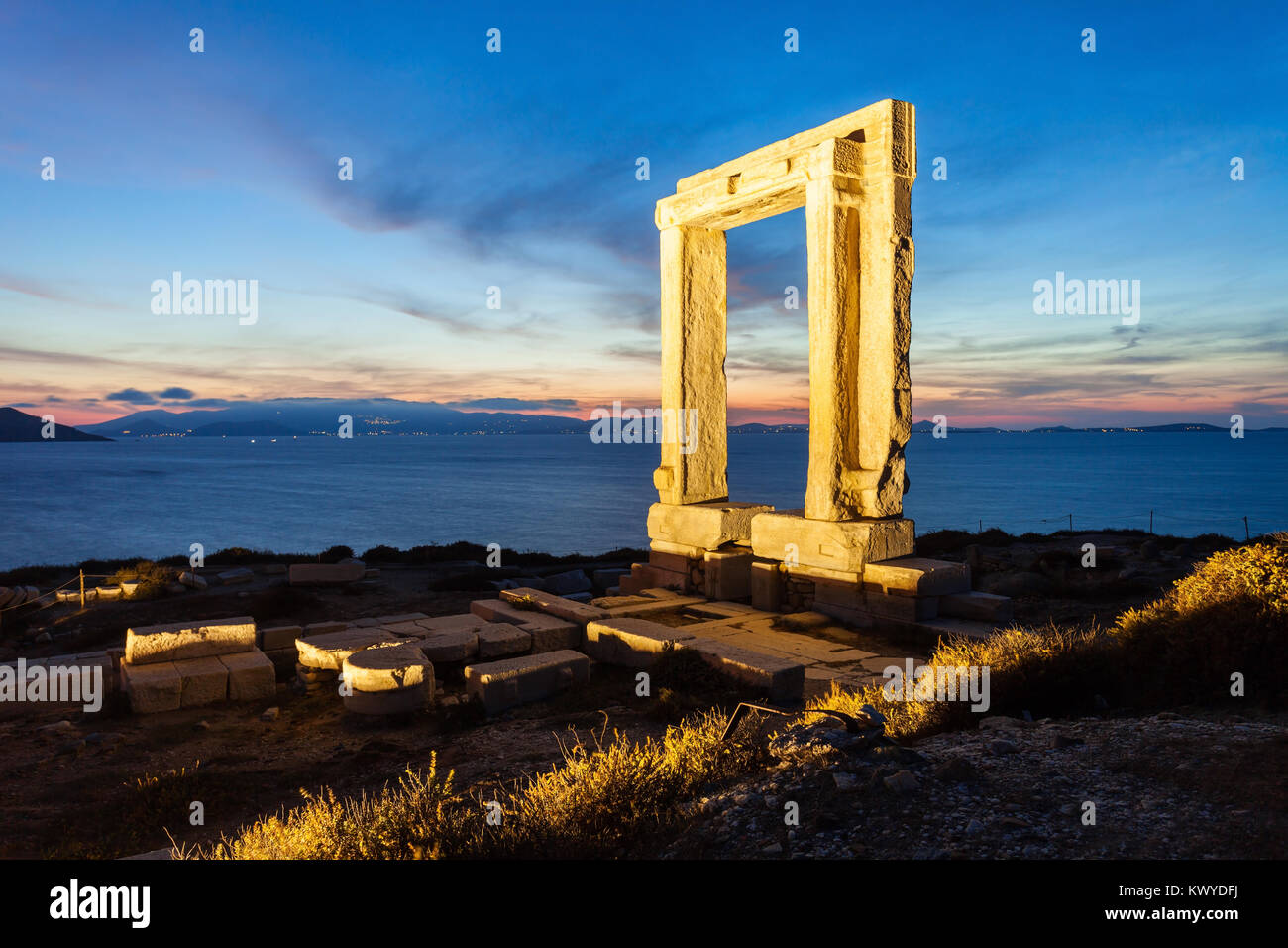 Naxos Portara or Apollo Temple entrance gate on Palatia island near ...