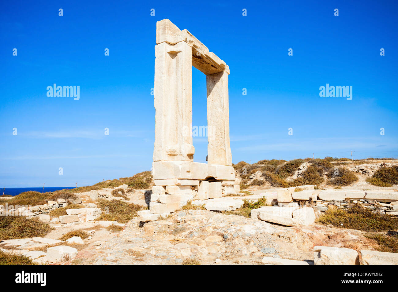 Naxos Portara or Apollo Temple entrance gate on Palatia island near ...