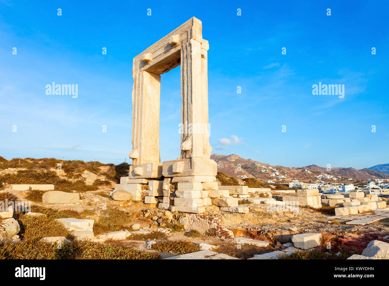 Naxos Portara or Apollo Temple entrance gate on Palatia island near ...
