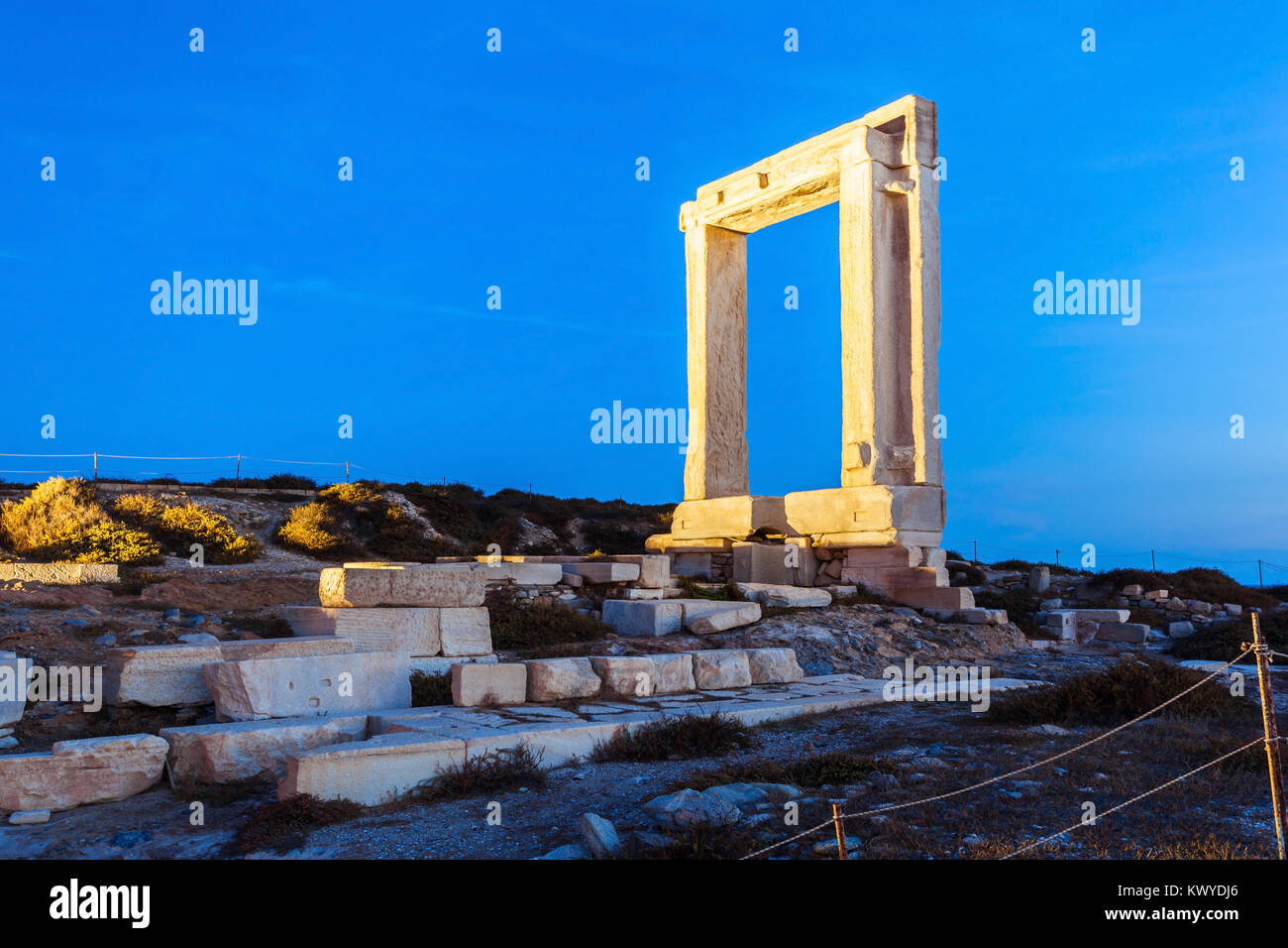 Naxos Portara or Apollo Temple entrance gate on Palatia island near ...